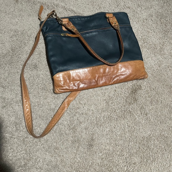 better life bags | Bags | Twotone Leather Tote Bag | Poshmark